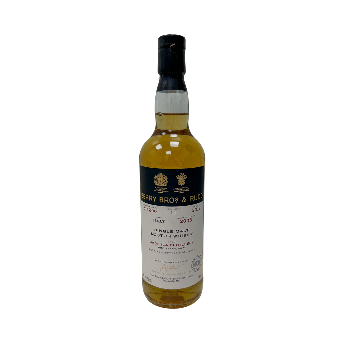 Buy 2008 Berrys' Caol Ila, Cask Ref. 314300, Islay, Single Malt Scotch ...